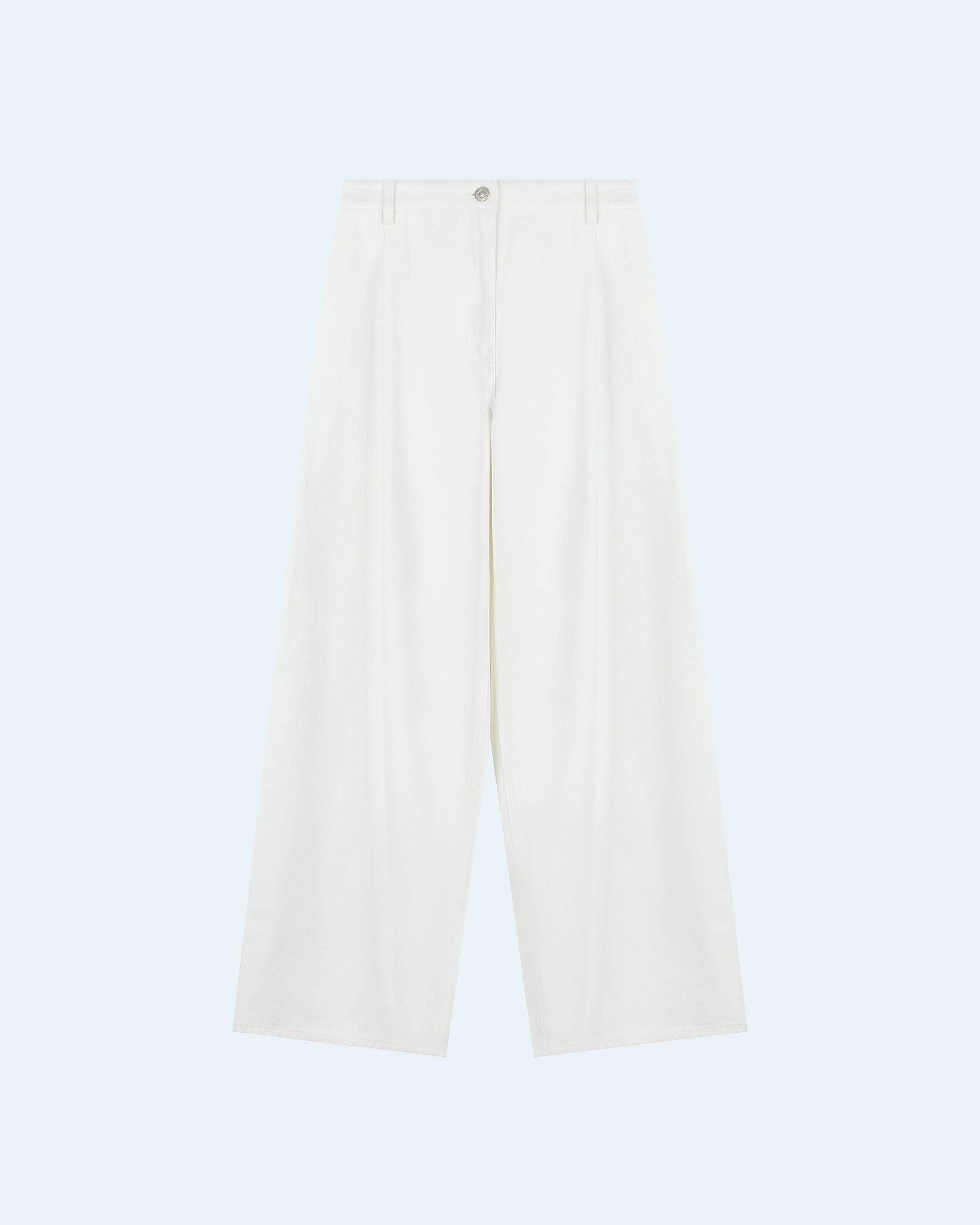 Wide-Fit Fluid Denim Pants – System